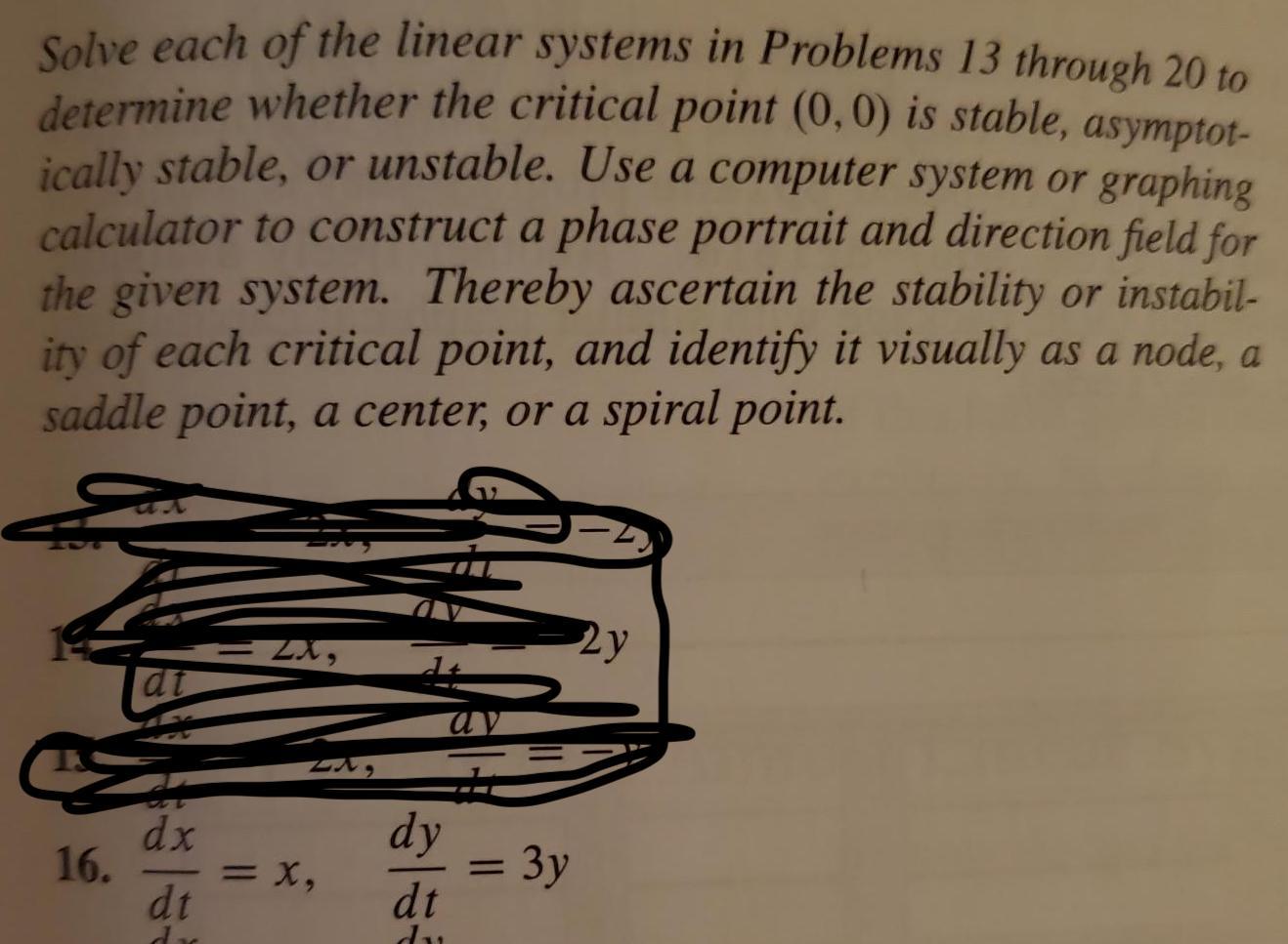 Solve each of the linear systems in Problems 13 | Chegg.com