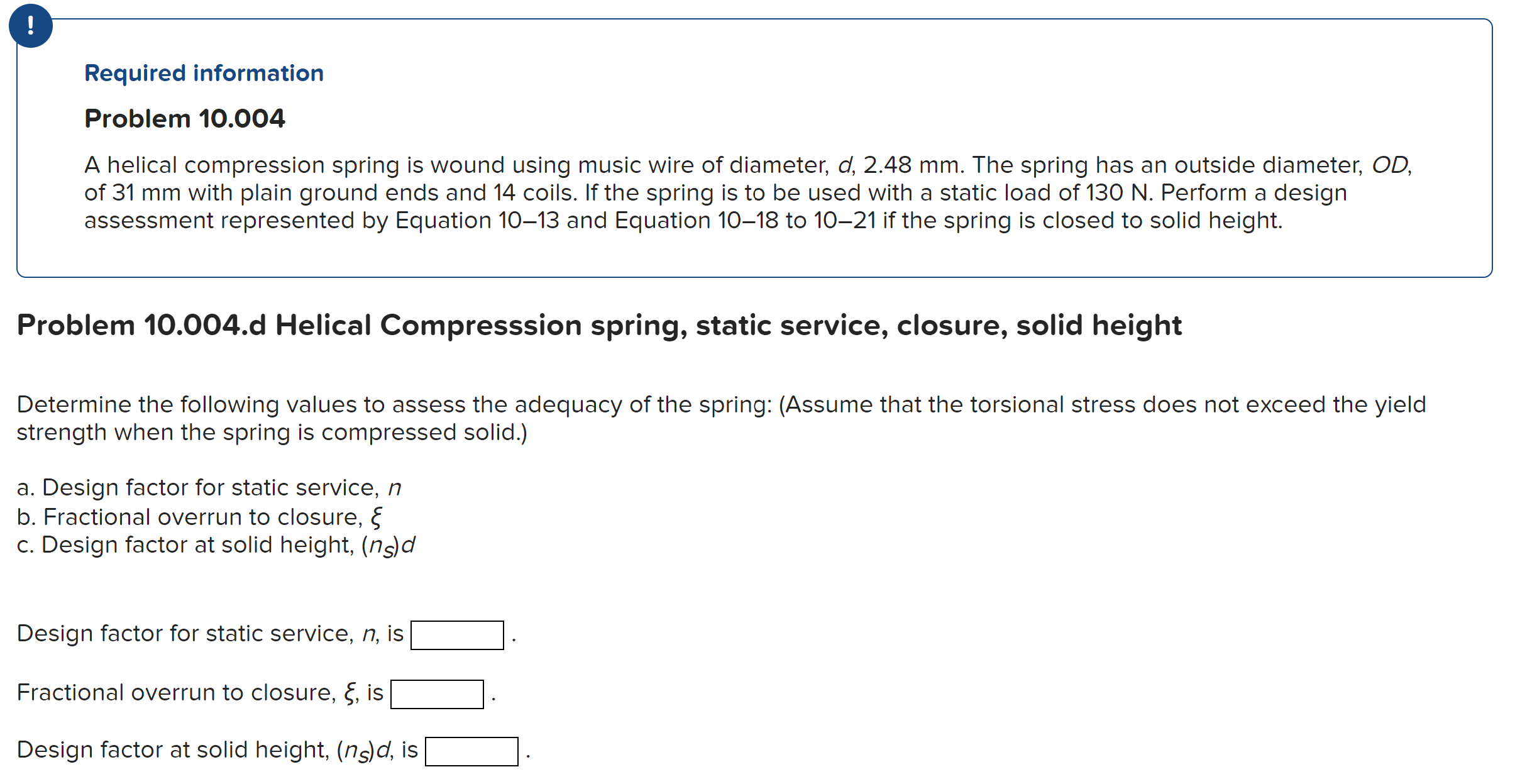 Required information Problem 10.004 A helical | Chegg.com