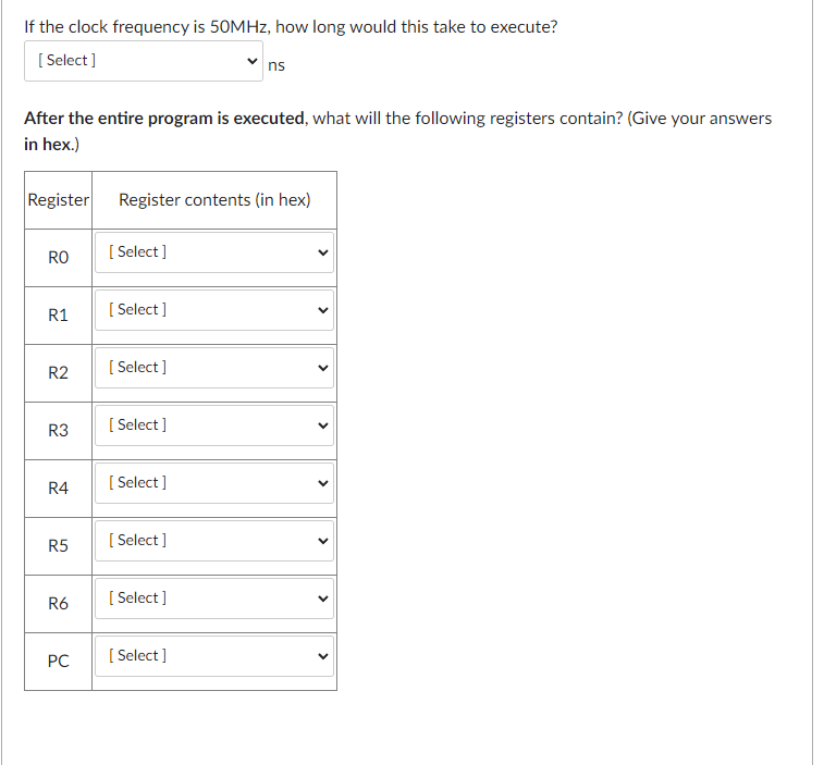 Solved An incomplete assembly language program for the | Chegg.com