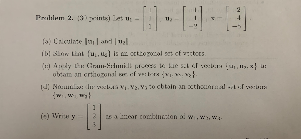 Solved 1 12 5 Uį U2 3 1 U3 2 14 29 7 Answer