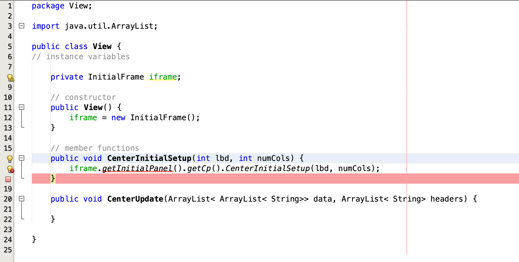 Solved (JAVA) Can someone explain why I am receiving the | Chegg.com