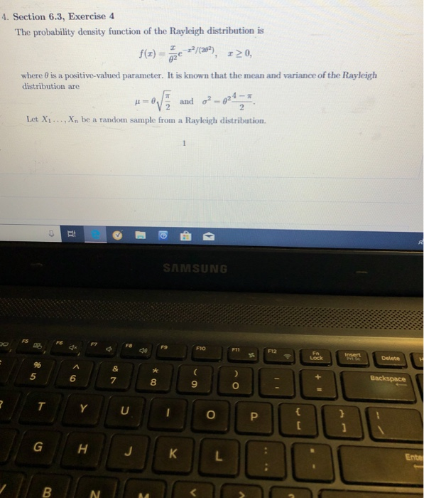 Solved 4. Section 6.3, Exercise4 The probability density | Chegg.com