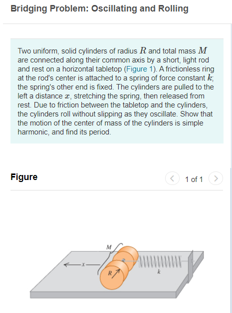 Solved Two uniform, solid cylinders of radius R and | Chegg.com