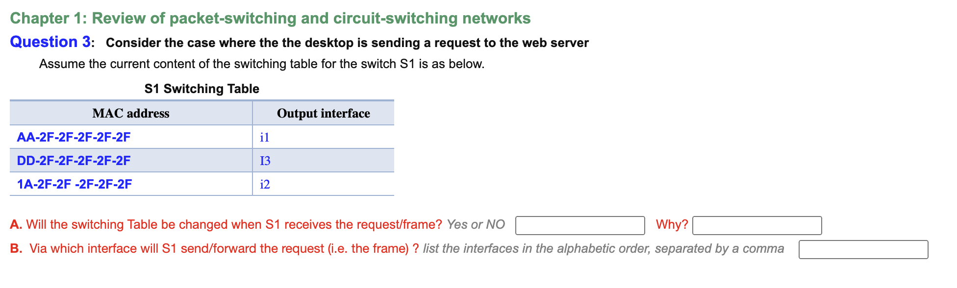 Solved Chapter 1: Review of packet-switching and | Chegg.com