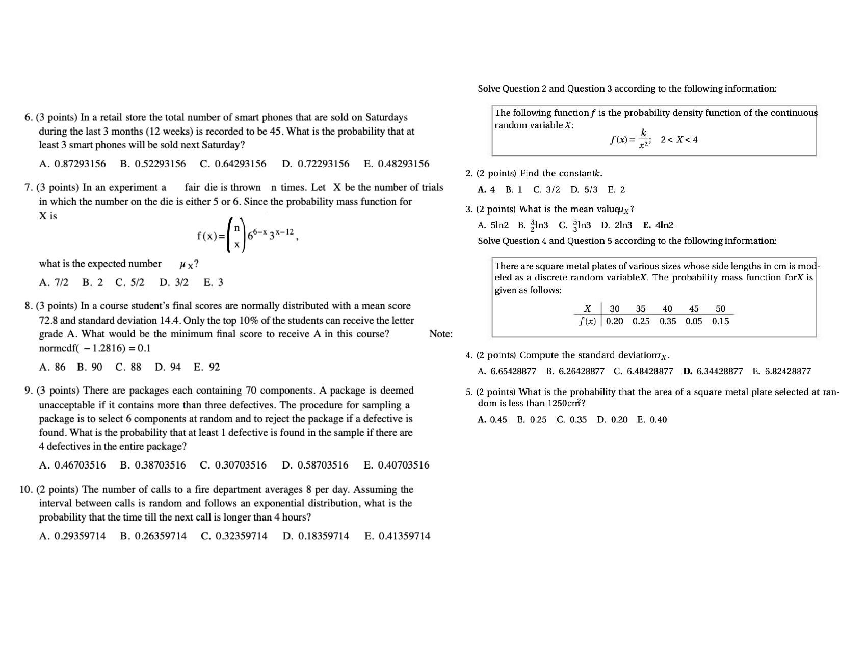 Solved Please can you show the solutions of all questions | Chegg.com