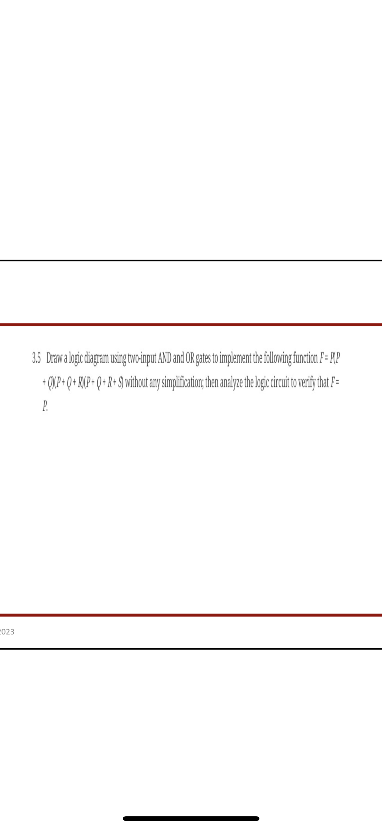 Solved 35 Draw A Logic Diagram Using Two Input And And Or 