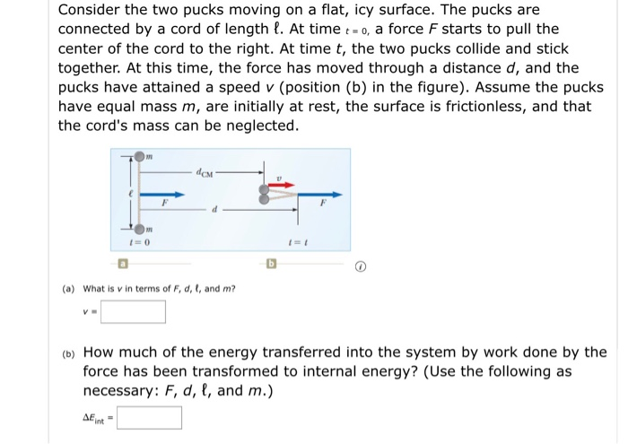 Solved Consider the two pucks moving on a flat, icy surface. | Chegg.com