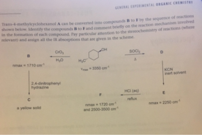 Solved Trans-4-methylcyclohexanol A can be converted into | Chegg.com