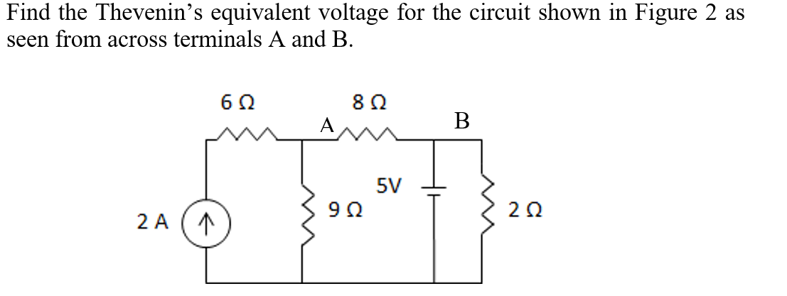 Solved Find the Thevenin's equivalent voltage for the | Chegg.com