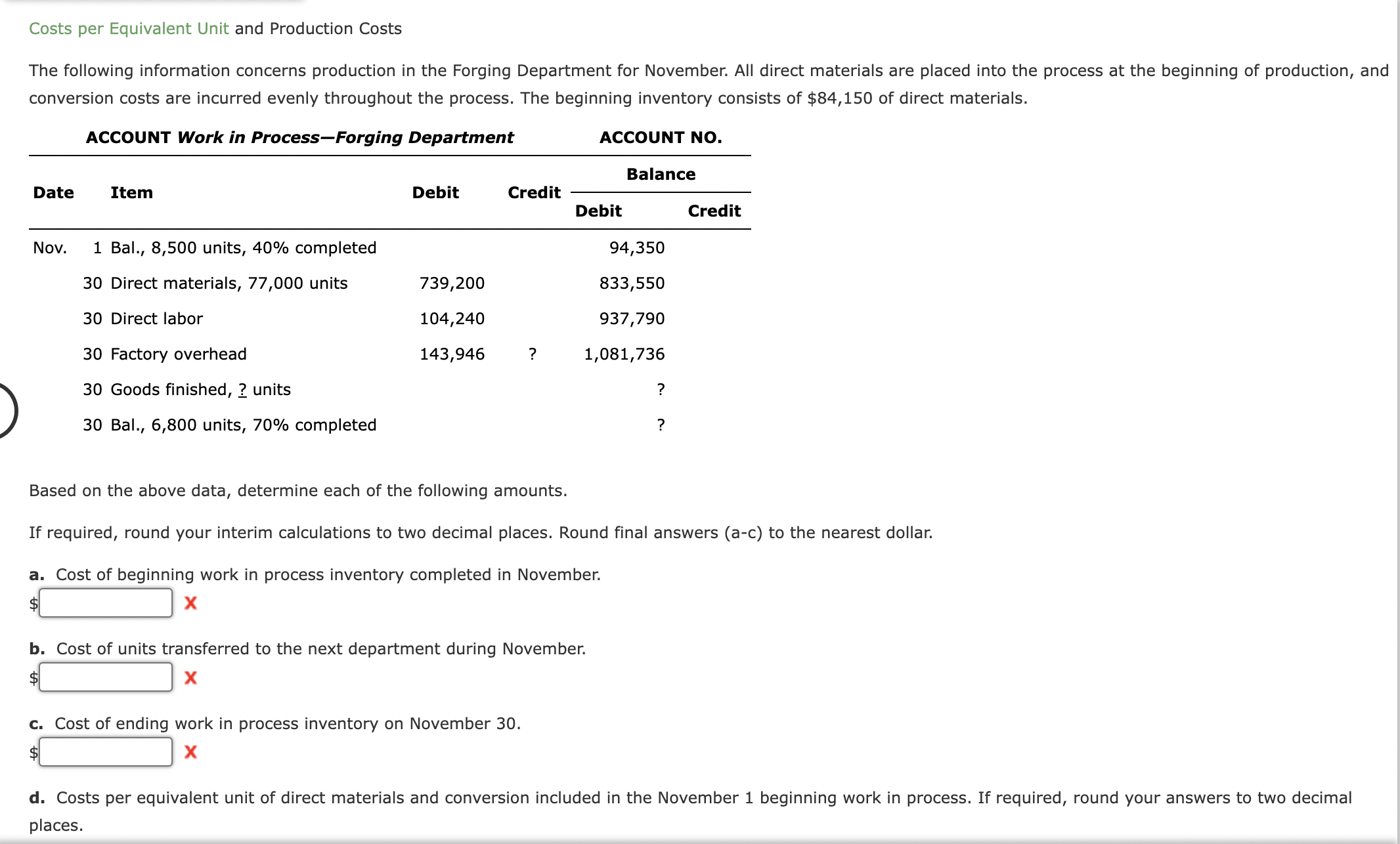 Solved Costs per Equivalent Unit and Production | Chegg.com