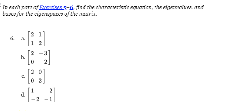 Solved In each part of Exercises 5-6, find the | Chegg.com