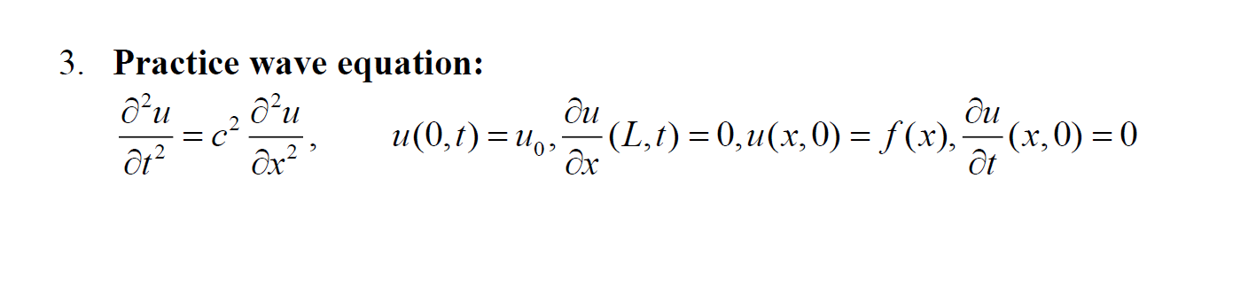 Solved 3. Practice wave equation: | Chegg.com