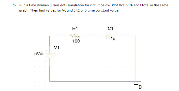 1- ﻿Run a time domain (Transient) ﻿simulation for | Chegg.com