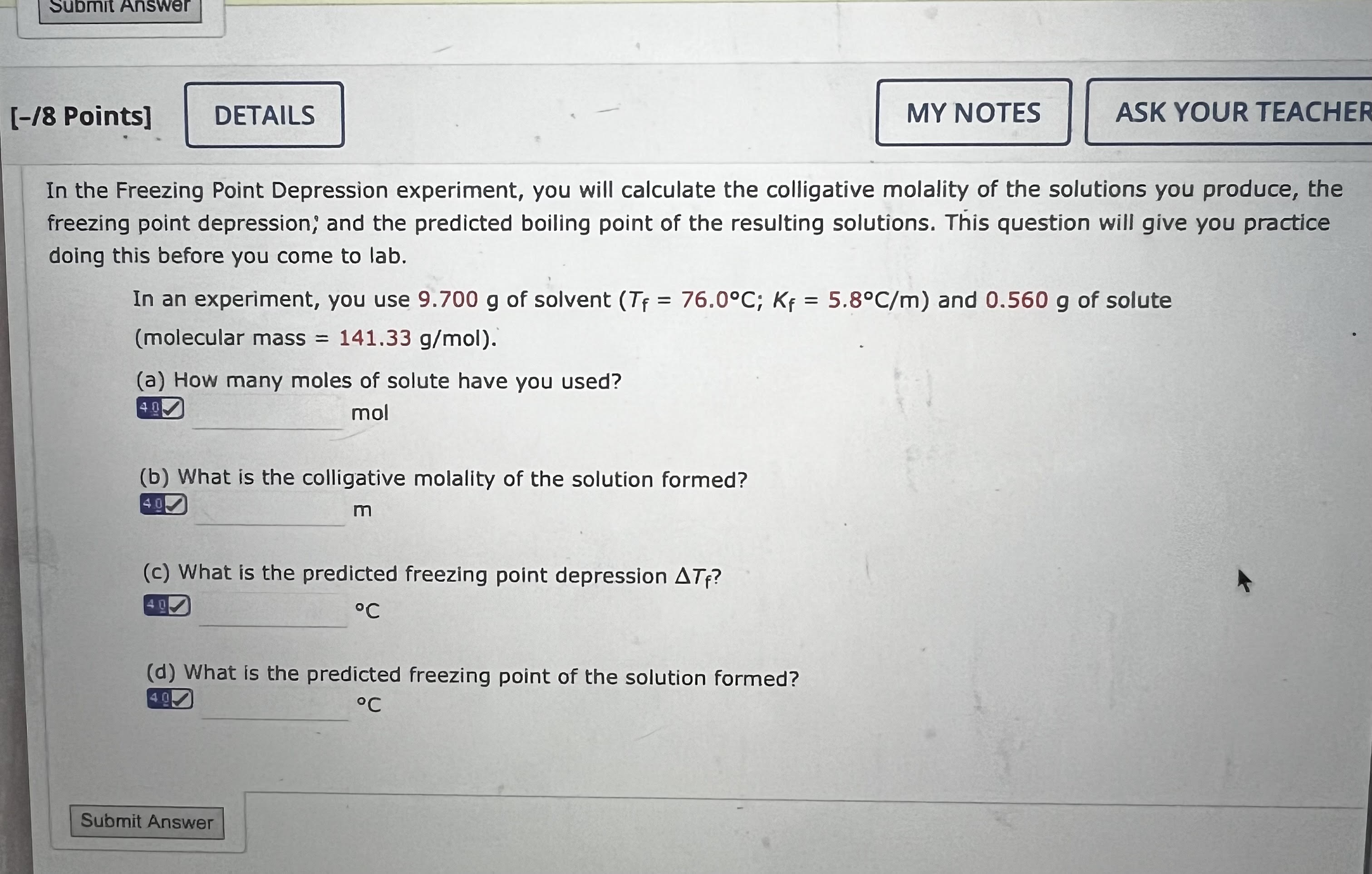 Solved In the Freezing Point Depression experiment, you will | Chegg.com