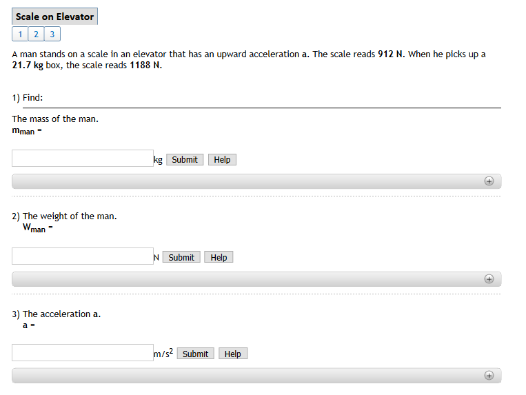 Solved Scale on Elevator 1 2 3 A man stands on a scale in an | Chegg.com