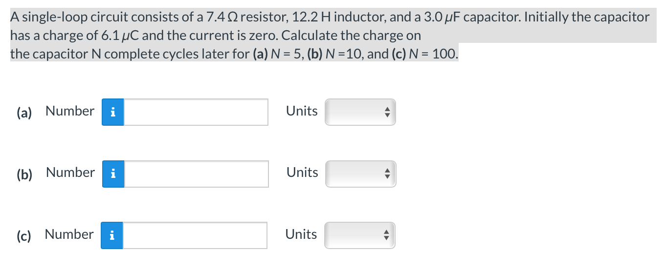 Solved A single-loop circuit consists of a 7.412 resistor, | Chegg.com