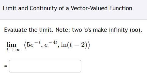 Solved Limit and Continuity of a Vector-Valued Function | Chegg.com