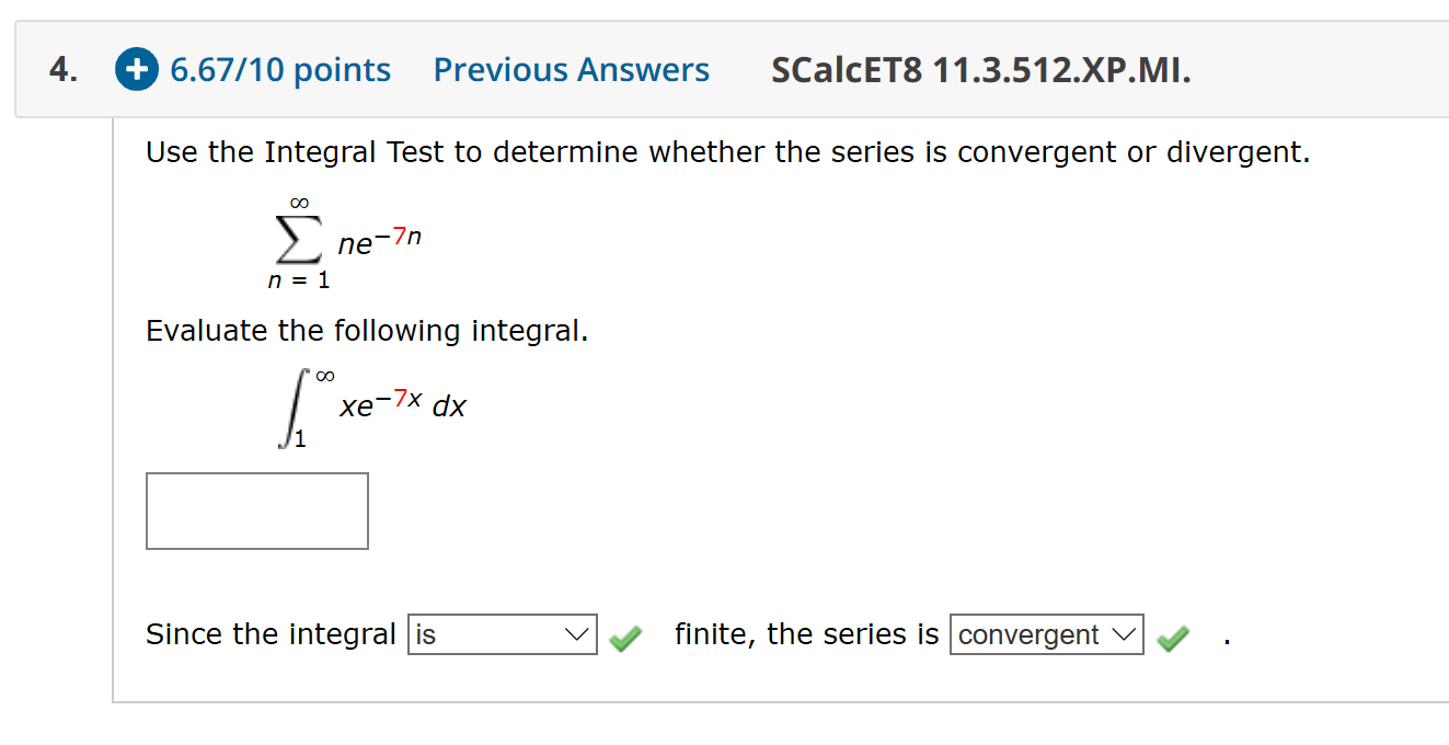 Solved 4. + 6.67/10 points Previous Answers CalcET8 | Chegg.com