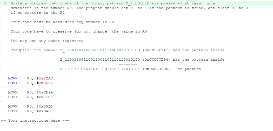Solved 8. Write a program that check if the binary pattern | Chegg.com