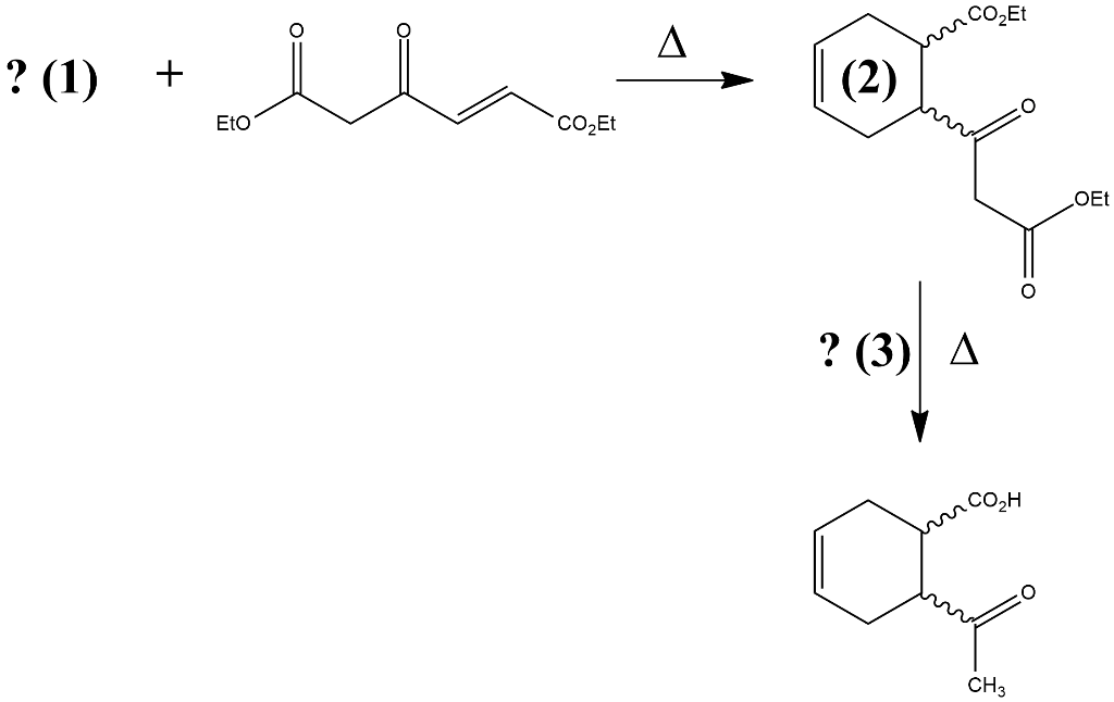 Solved mozet O 1 ? (1) + (2) Eto CO2Et OEt ? (3) A CO2H CH3 | Chegg.com