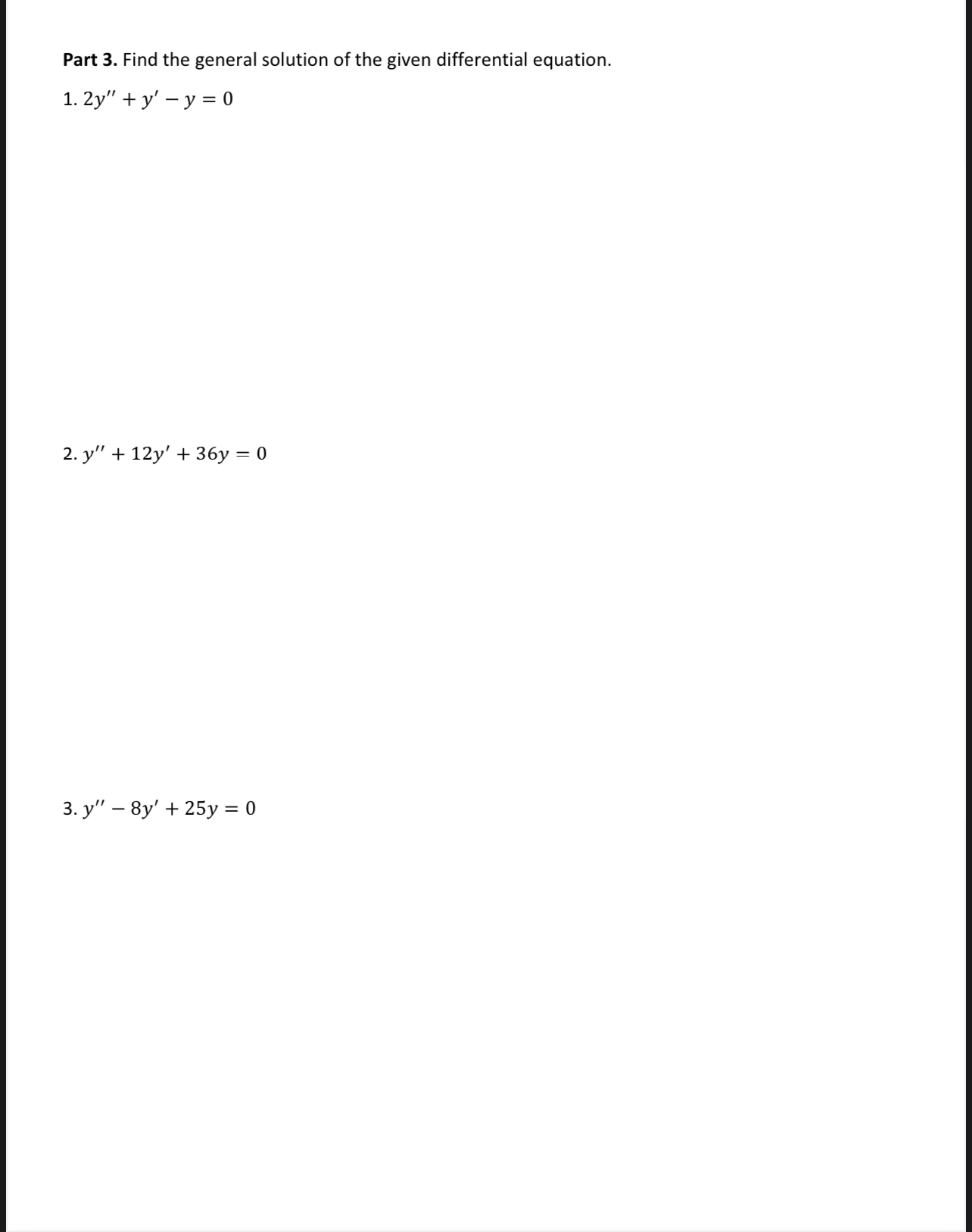 Solved Part 1. Verify that the given functions form a | Chegg.com