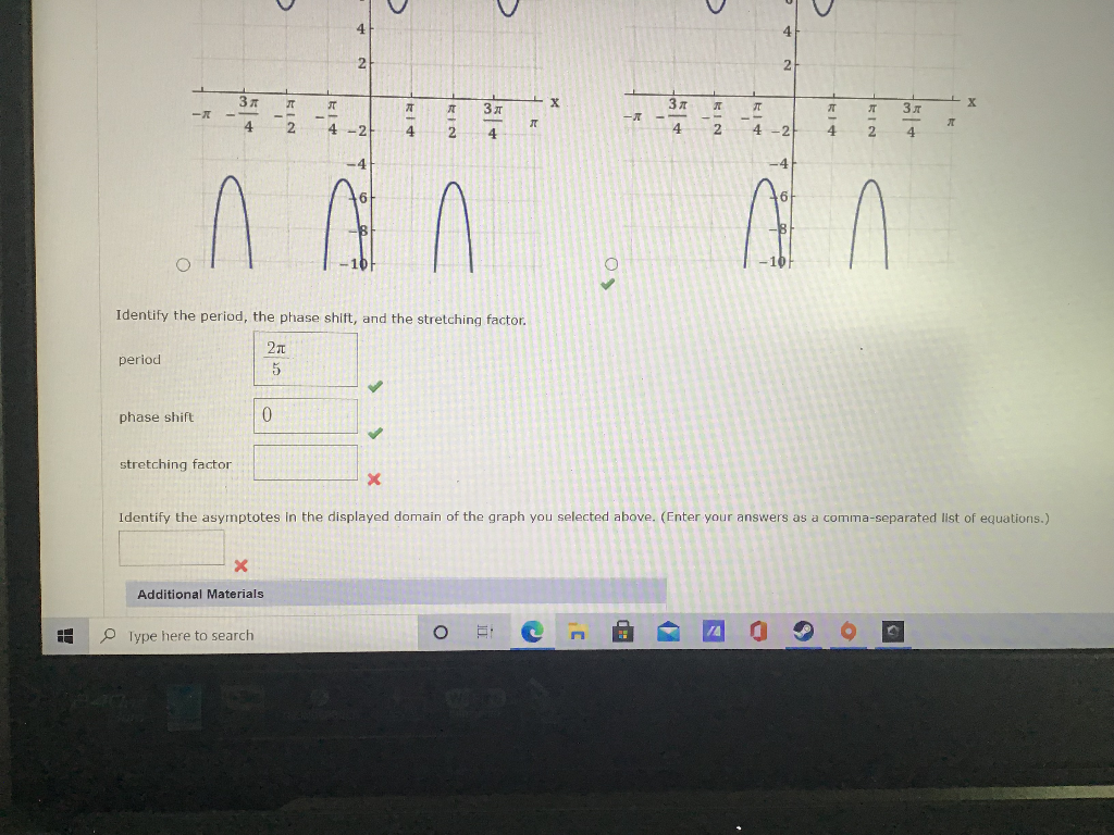 Solved Graph two full periods. f(x) = 3 csc(5x) what is the | Chegg.com