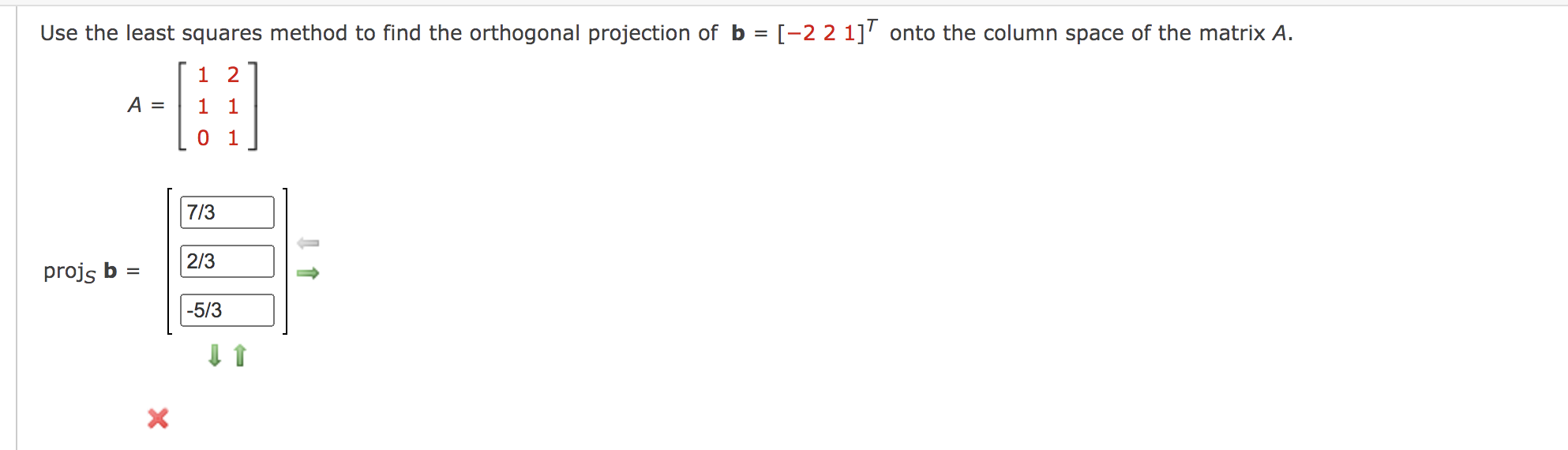 Solved Use the least squares method to find the orthogonal | Chegg.com