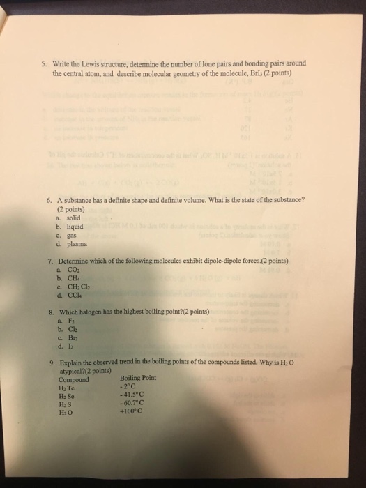 Solved Write The Lewis Structure Determine The Number Of
