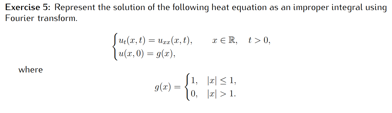 Solved Represent the solution of the following heat equation | Chegg.com