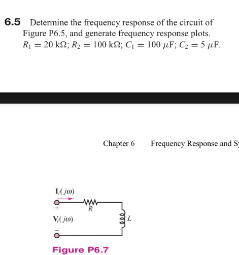 Solved 6.5 Determine the frequency response of the circuit | Chegg.com