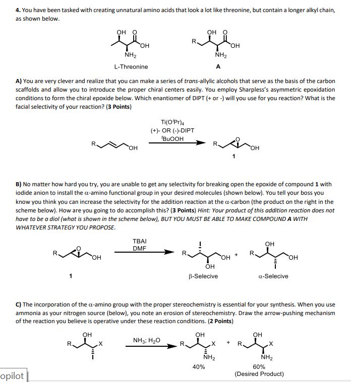 Solved 4. ﻿You have been tasked with creating unnatural | Chegg.com