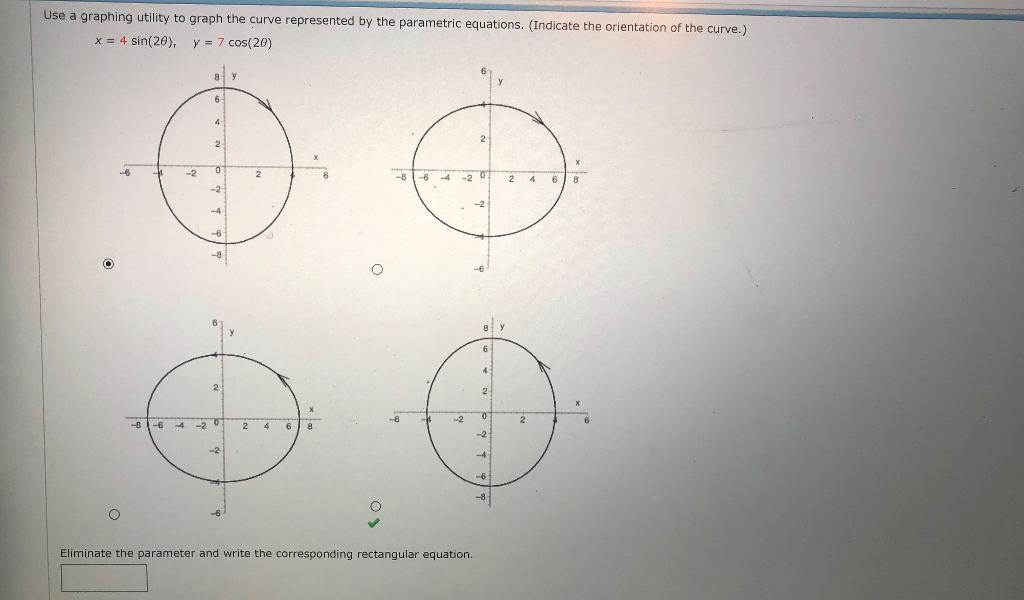 Solved Use a graphing utility to graph the curve represented | Chegg.com