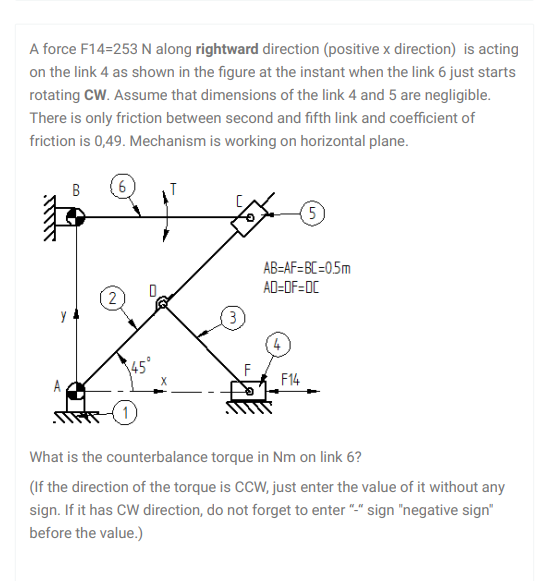 Solved A force F14=253 N along rightward direction (positive | Chegg.com