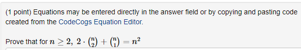Solved (1 point) Equations may be entered directly in the | Chegg.com