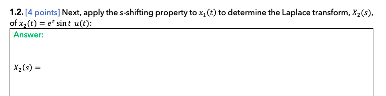 Solved Problem 1: Laplace transform computation The | Chegg.com