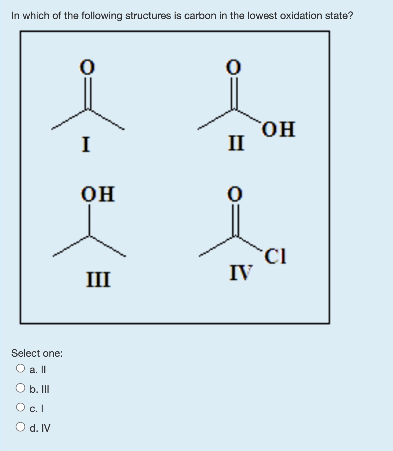Solved In which of the following structures is carbon in the | Chegg.com