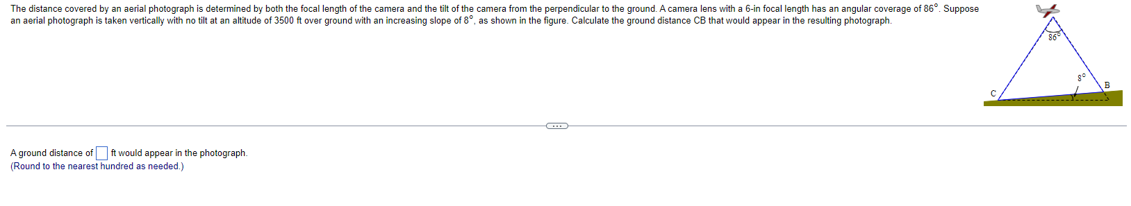 Solved A ground distance of ft would appear in the | Chegg.com