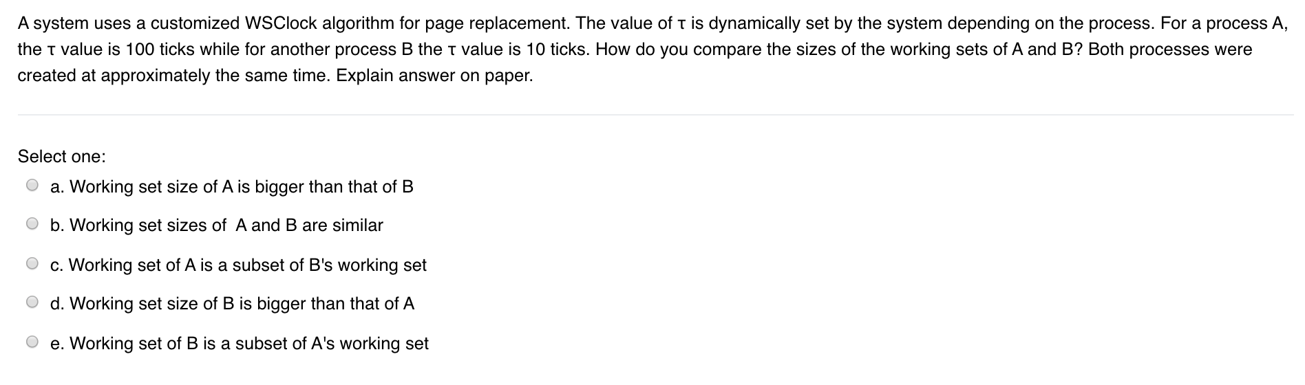 Solved A system uses a customized WSClock algorithm for page | Chegg.com