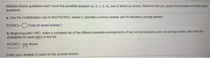 Solved Multiple-choice questions each have five possible | Chegg.com