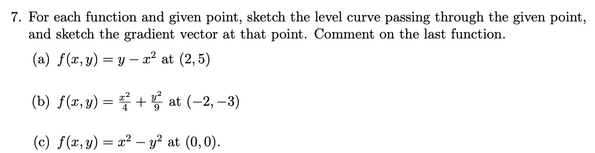 Solved 7. For each function and given point, sketch the | Chegg.com