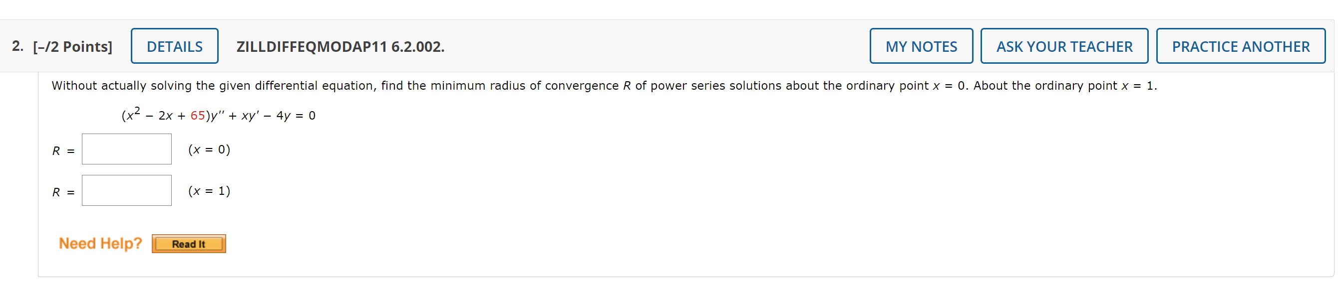 Solved Without actually solving the given differential | Chegg.com