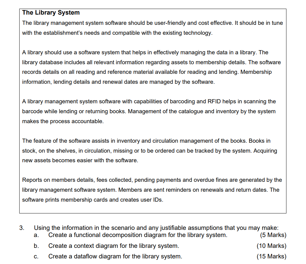 Solved The Library System The library management system | Chegg.com