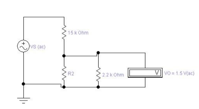 Solved AC Voltage Divider CircuitsWith 2.2 K ohm load | Chegg.com