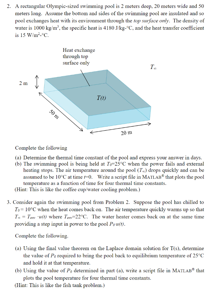 Solved 2. A rectangular Olympic-sized swimming pool is 2 | Chegg.com