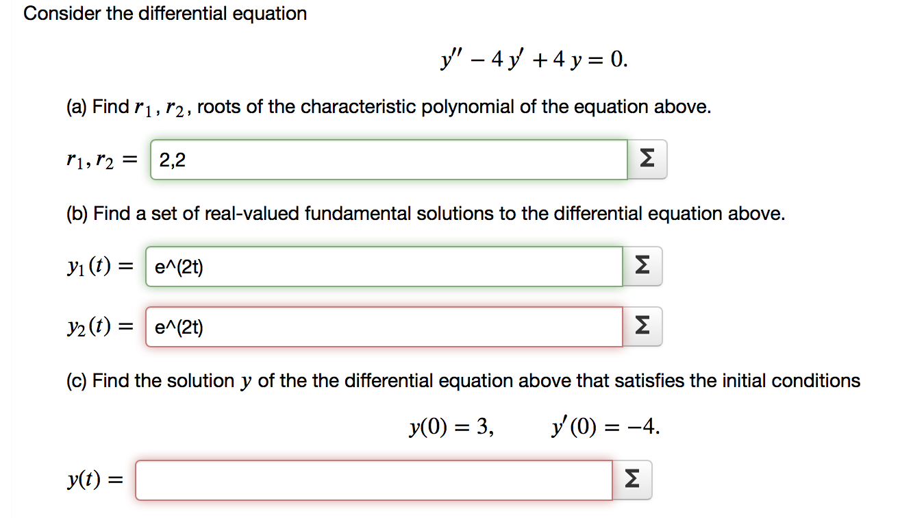 Solved For part b, im not sure what other value of e^(rt) it | Chegg.com