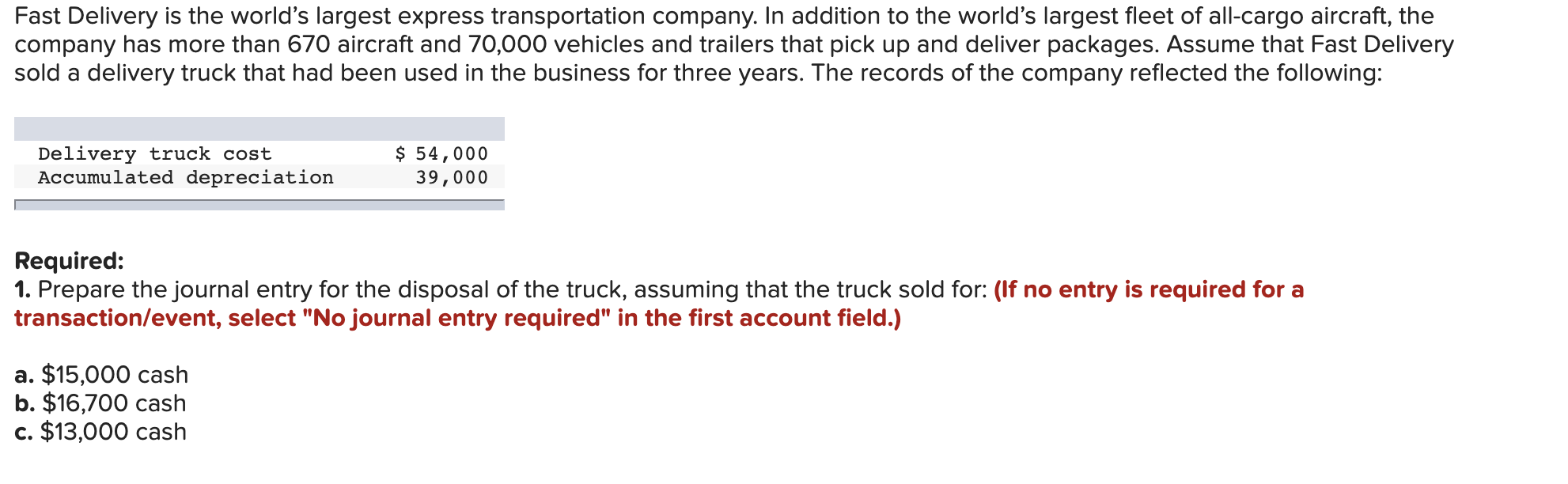 Solved Fast Delivery is the world's largest express | Chegg.com