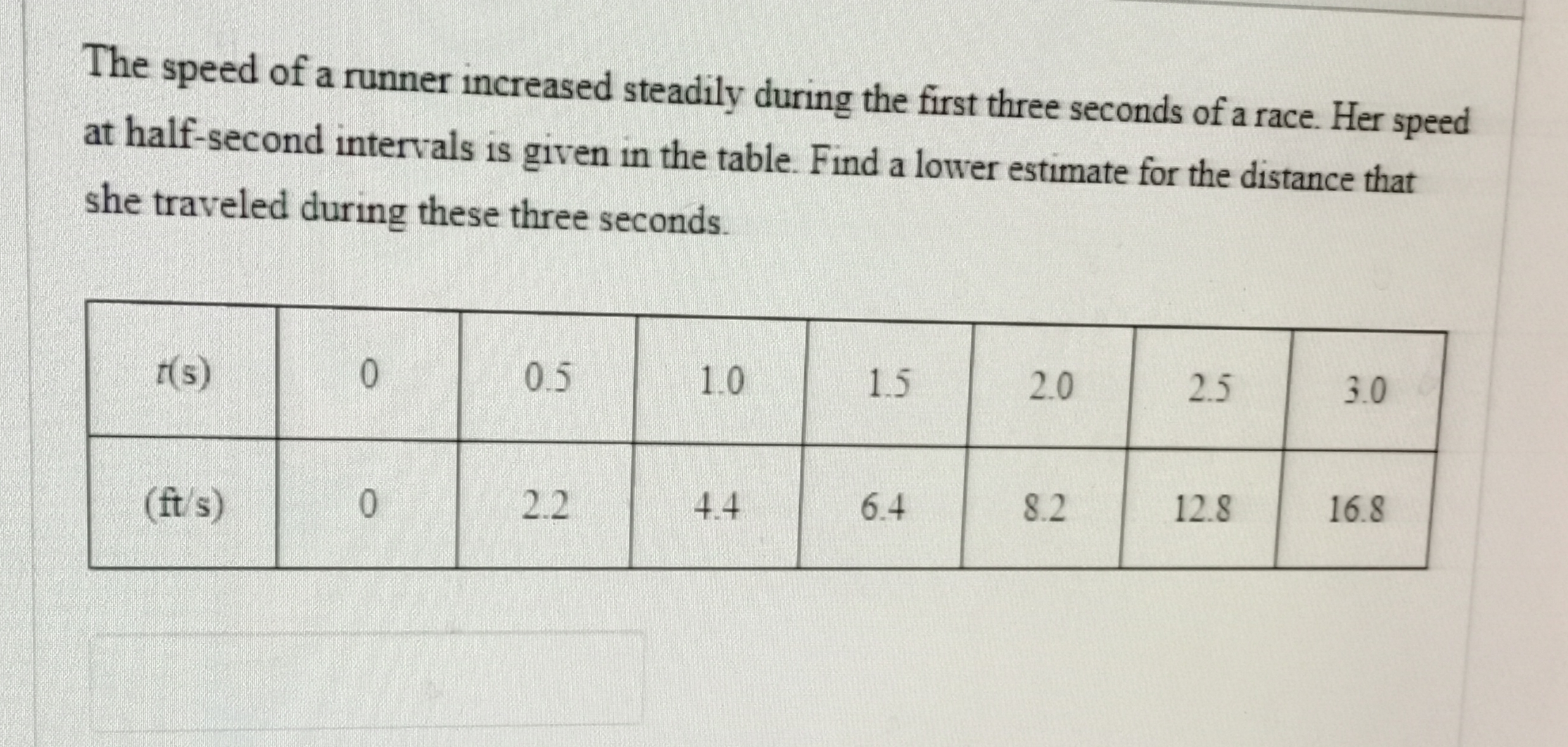 Solved The speed of a runner increased steadily during the | Chegg.com
