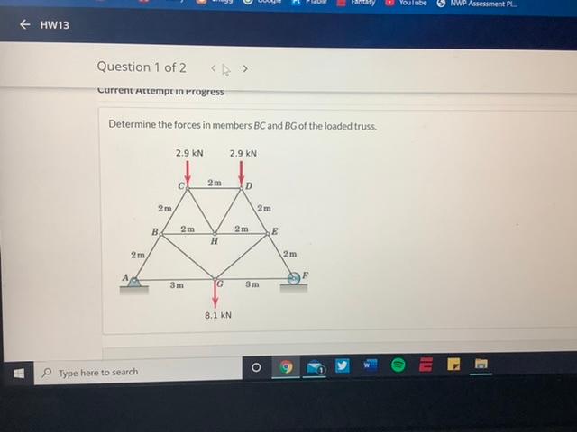 Solved YouTube NWP Assessment PL + HW13 Question 1 of 2 | Chegg.com