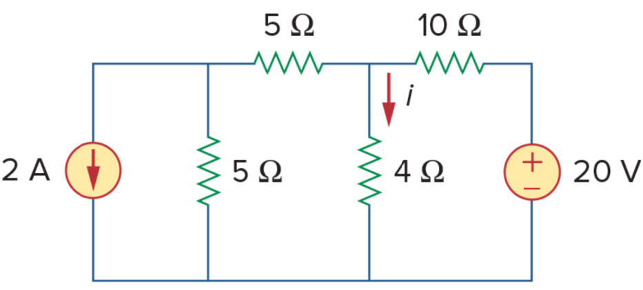 Solved Solve For Current I Using Both Superposition And