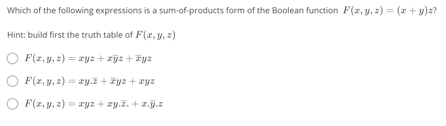 Solved Which of the following expressions is a | Chegg.com
